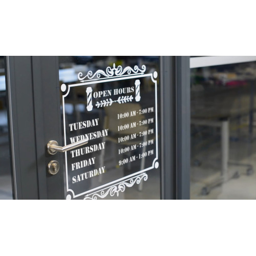 Business Hours Sign for Window | MPA Pro